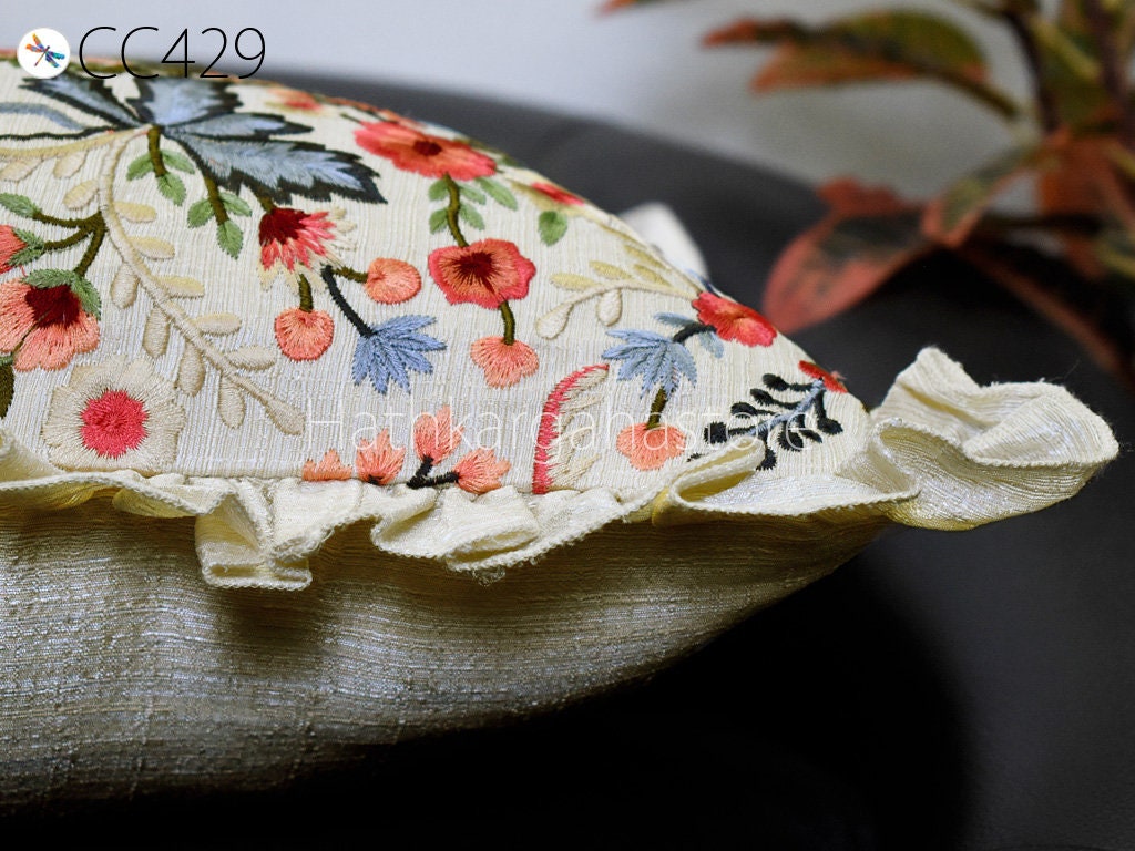 Luxury - Designer Embroidery Frill Cushion Covers Online ...