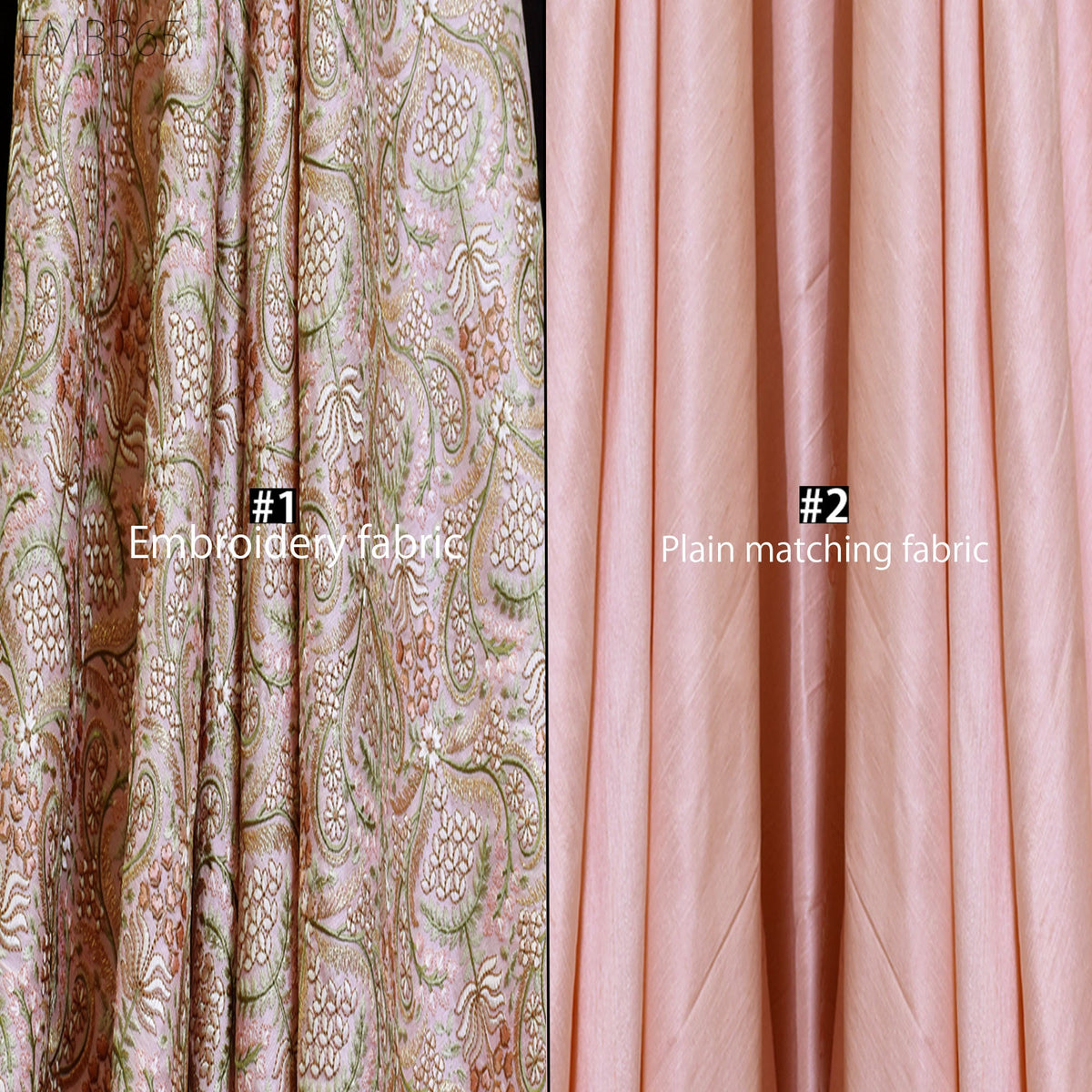 Indian Embroidered Fabric by the yard Sewing DIY Crafting Embroidery W ...