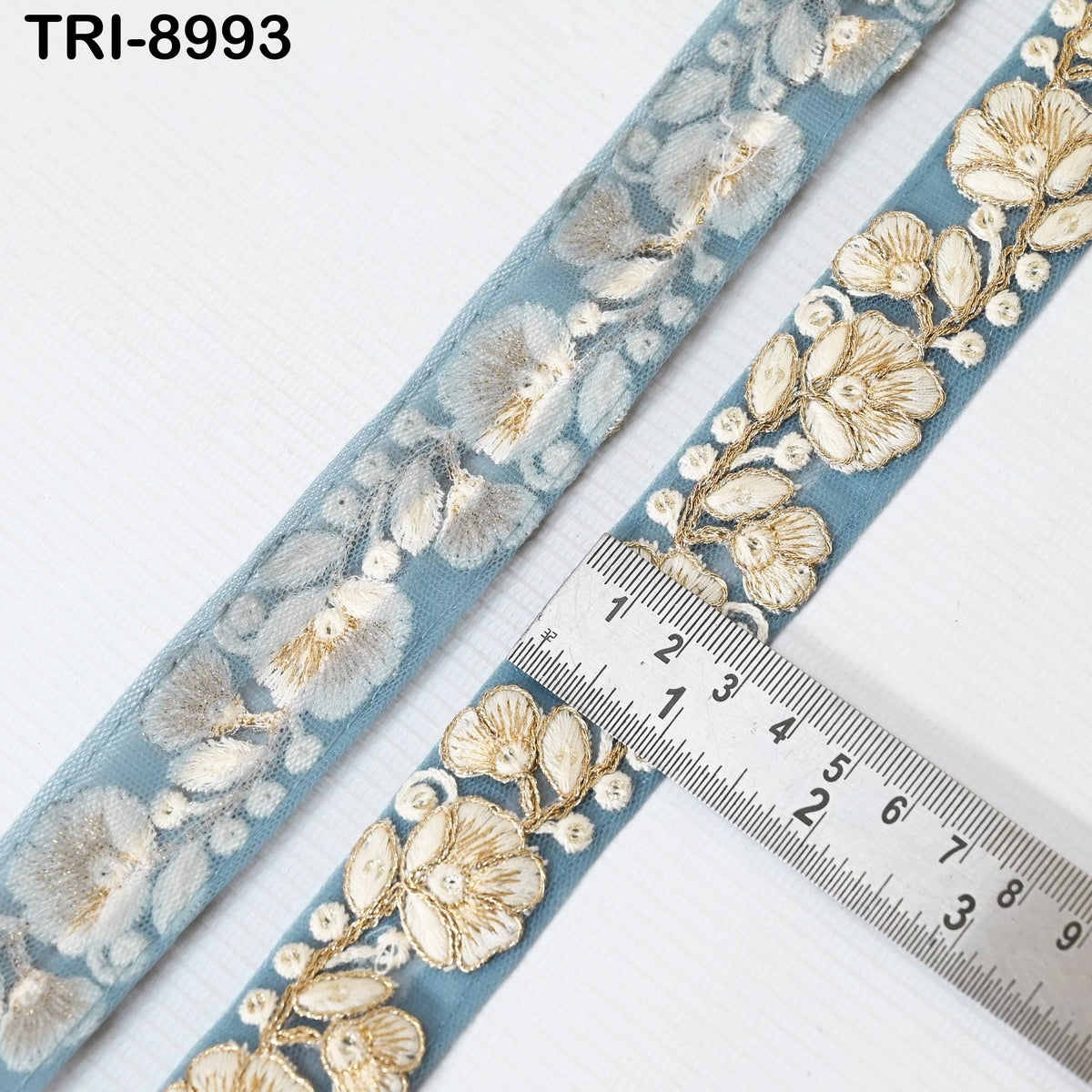 9 Yard Embroidery Fabric Trim 3cm Ribbon Embellishment Embroidered Sew ...