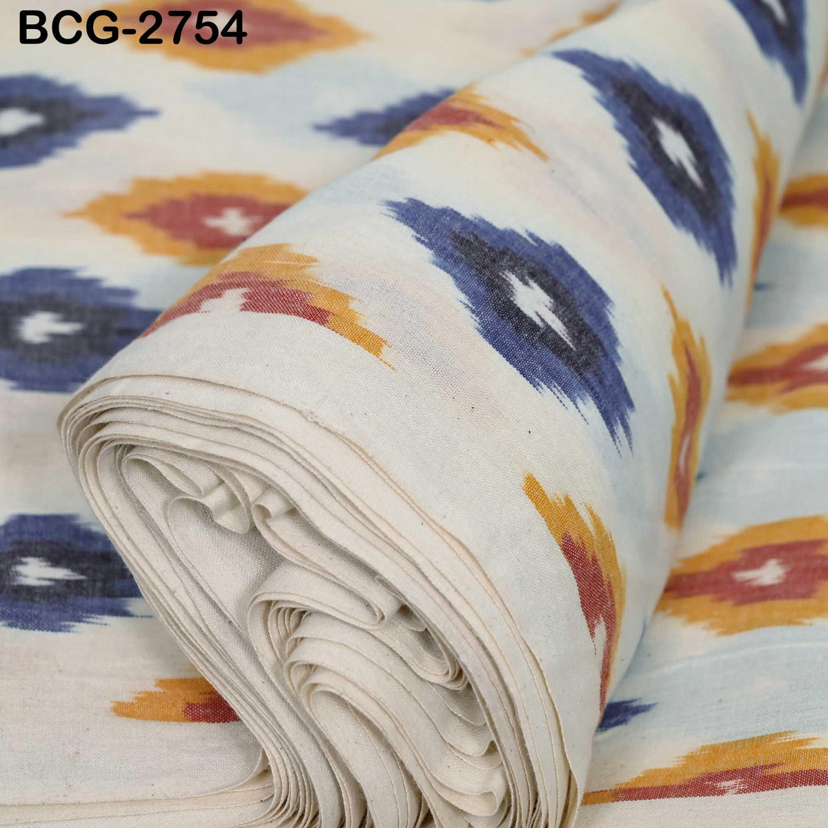 Indian Ivory Ikat Cotton Fabric by yard 2/60 Homespun Handwoven DIY Cr ...