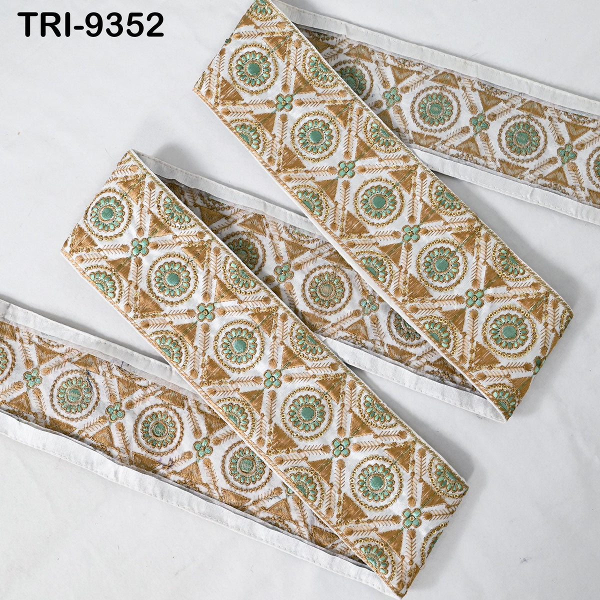 9 Yard 8cm Indian Trims Embroidered Decorative Fabric Laces Sari Borde ...