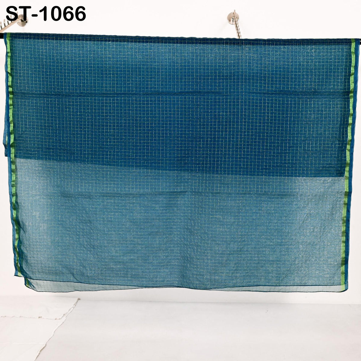 Teal Blue Dupatta Organza Indian Bridal Wedding Lehenga Chunni Veil Go ...