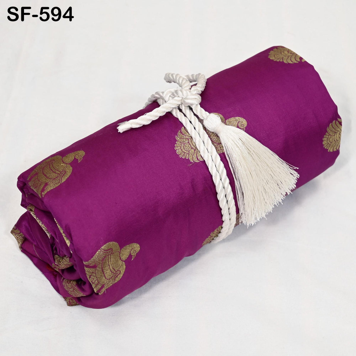 70gsm Pure Mysore Silk Fabric by The Yard Brocade Zari Indian Wedding ...