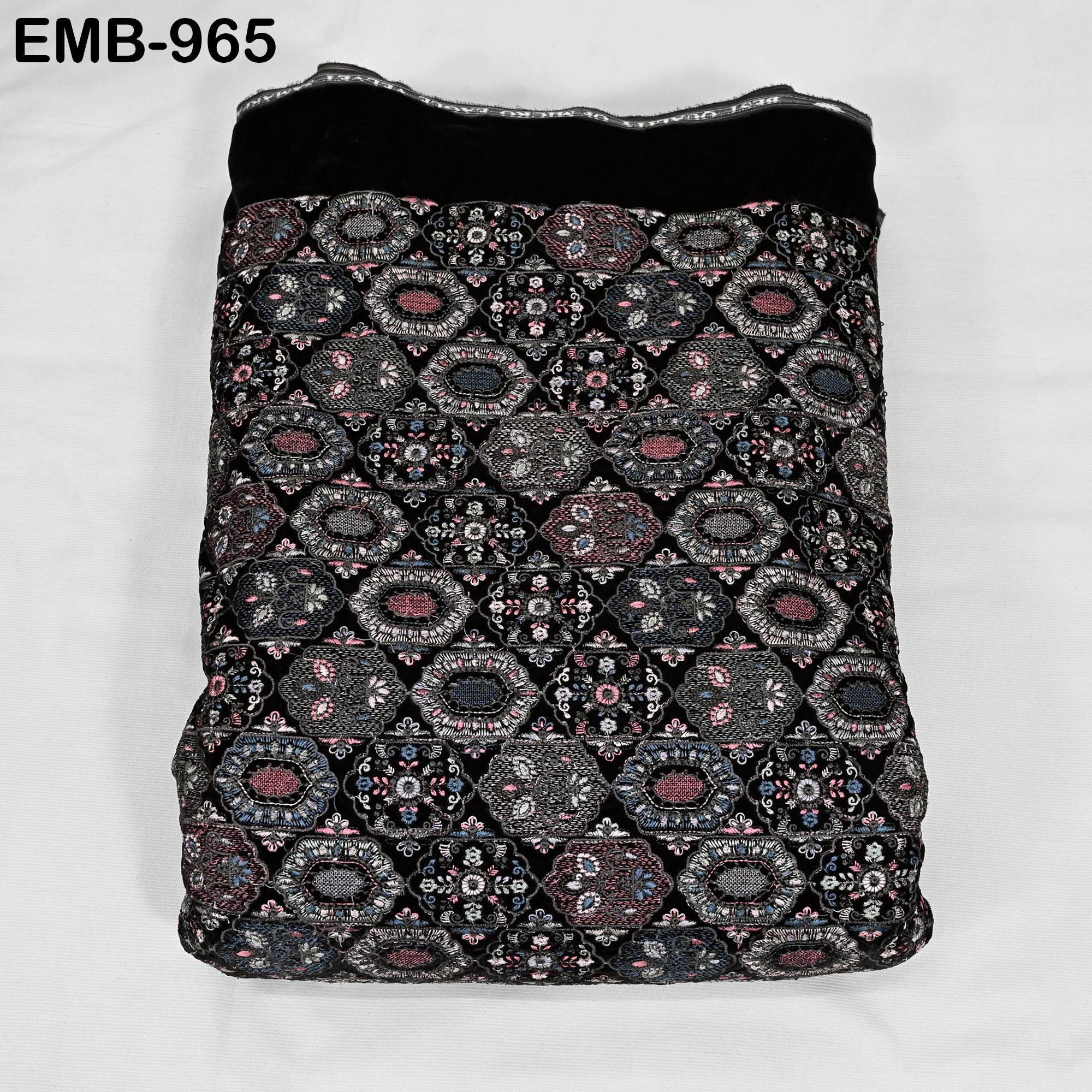 Embroidery Velvet Fabric by the yard for Indian Wedding Dress Regency ...