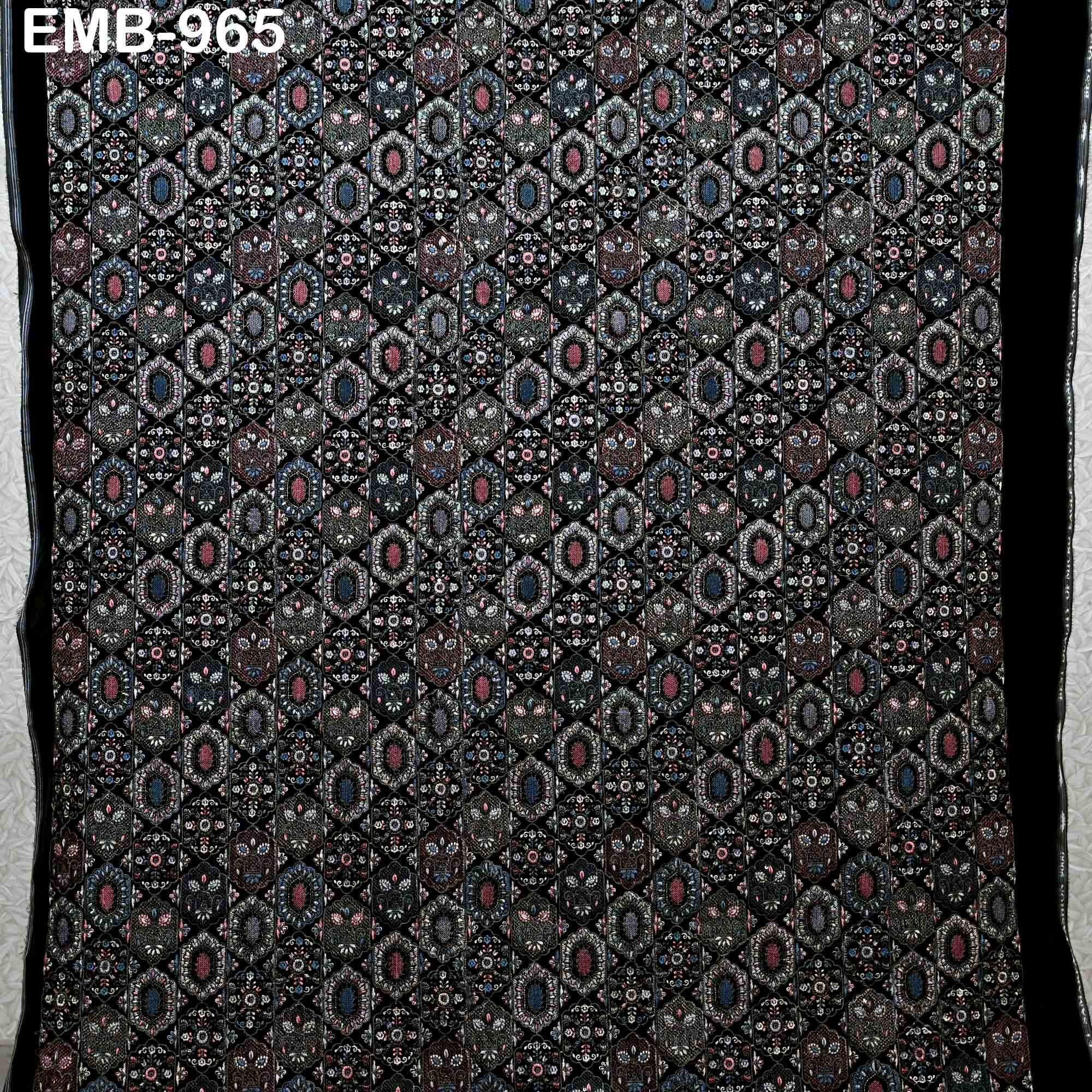 Embroidery Velvet Fabric by the yard for Indian Wedding Dress Regency ...